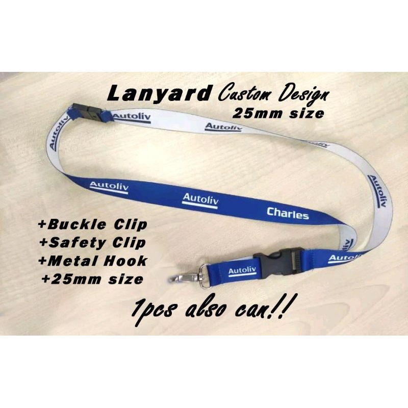 Lanyard Custome Design 25mm Full Colour Print (With Buckle & Safety ...