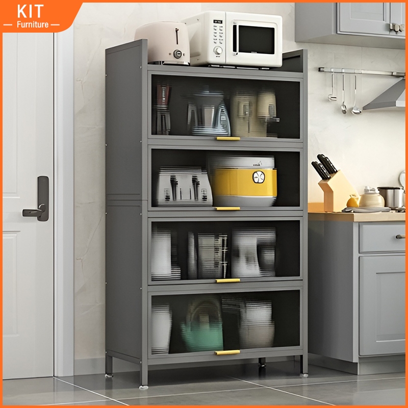 Free Shipping Kabinet Dapur Kitchen Cabinet Rack Microwave Oven Cabinet ...