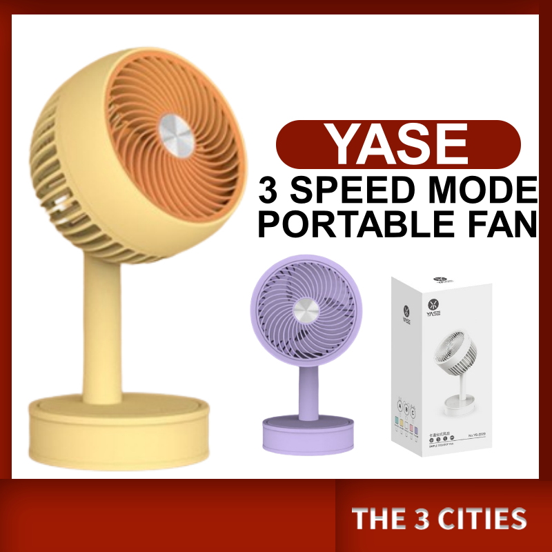 KIPAS MINI YASE YS2229D YS2228A LED Light Adjust Mini Fan USB Charging ...