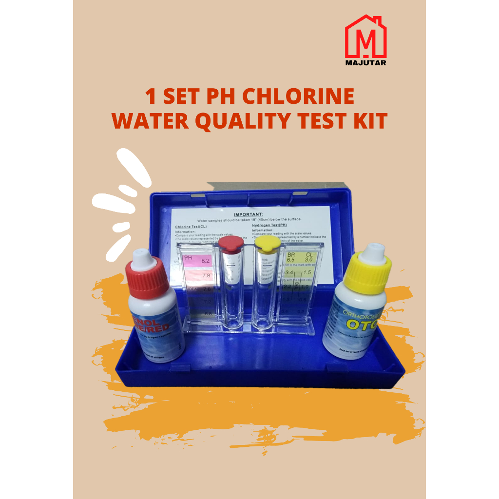 PH Chlorine Water Quality Test Kit for Swimming Pool | Shopee Malaysia