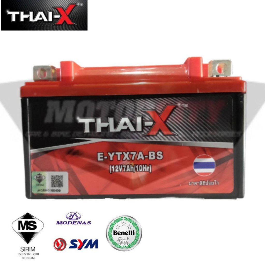 YTX7A-BS BATTERY THAI-X GEL TECHNOLOGY SIRIM CERTIFIED HIGH POWER SYM ...