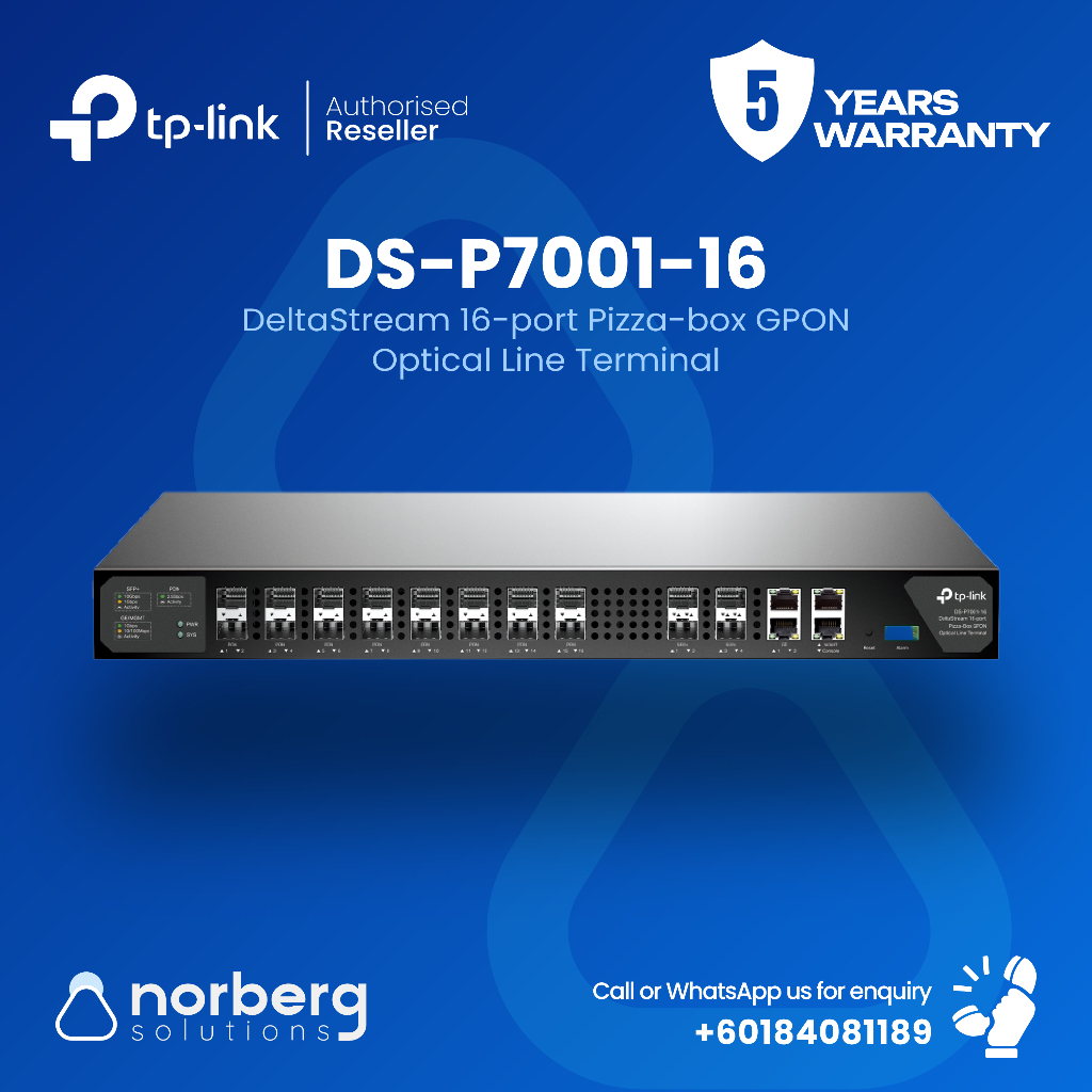 TP-LINK DS-P7001-16 DeltaStream 16-Port Pizza-Box GPON Optical Line ...