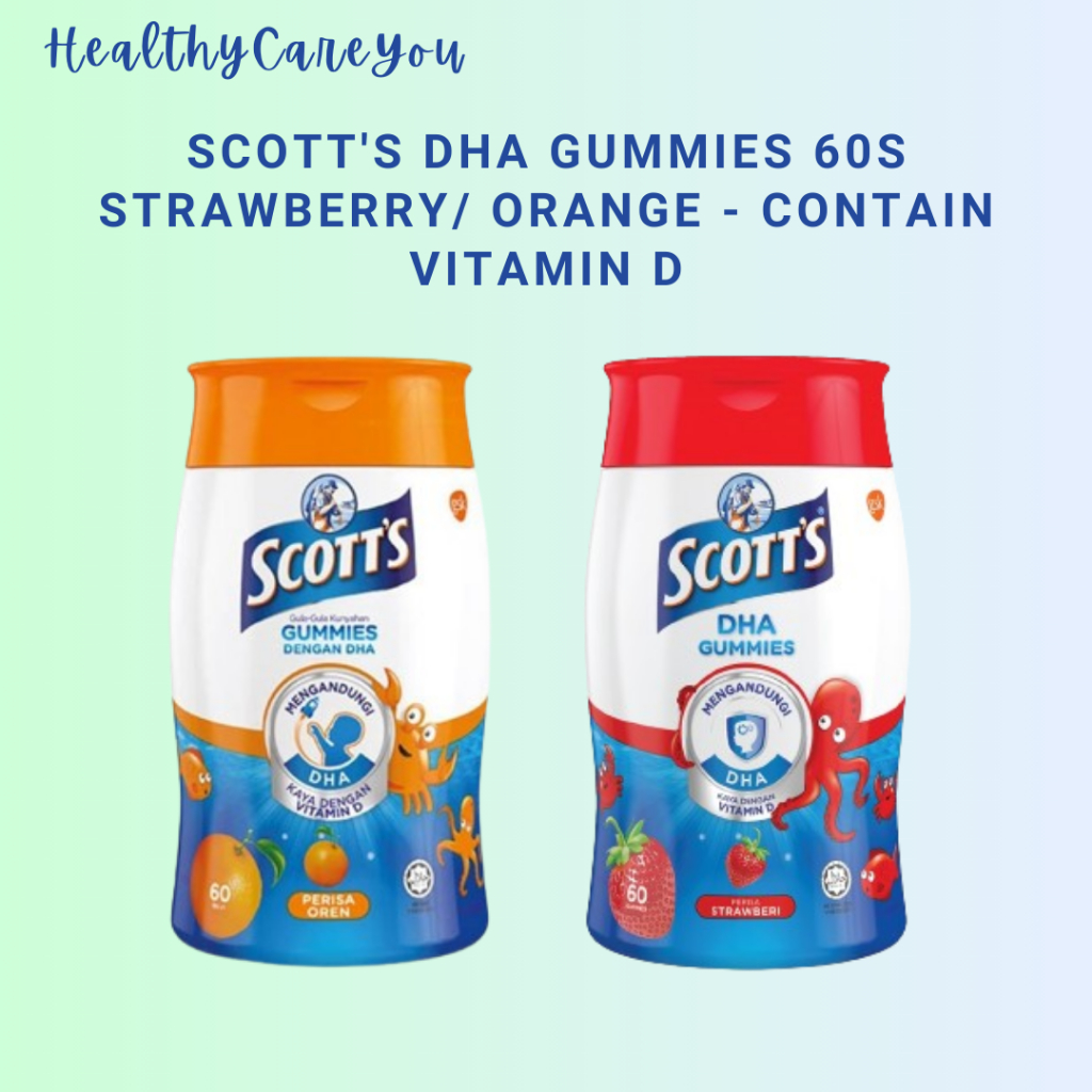 Scott's DHA Gummies 60s Strawberry / Orange - contain Vitamin D ...