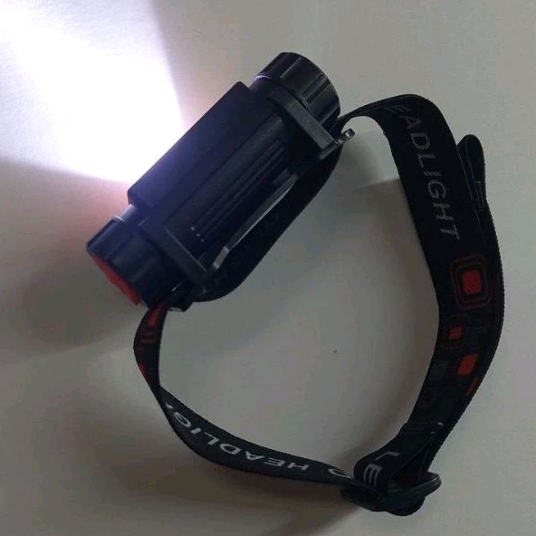 Headlamp Lampu Kepala 2 LED bulb USB rechargeable with magnetic site ...
