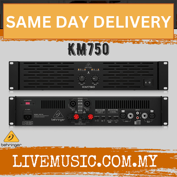 Behringer KM750 750-watt 2-channel Power Amplifier ( KM-750 / KM 750 ...