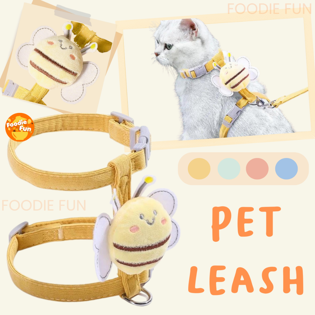 Cute Bee Pet Harness and Leash Set For Puppy Cat Rabbit with Adjustable ...