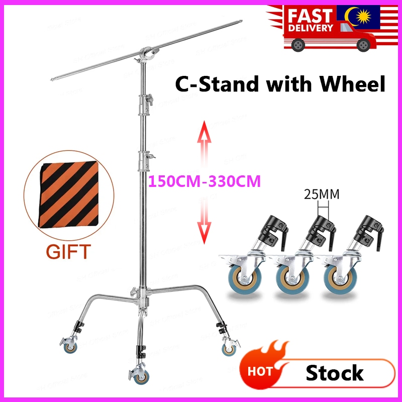 330CM Stainless Steel Century Foldable Light Stand Tripod Magic Leg ...