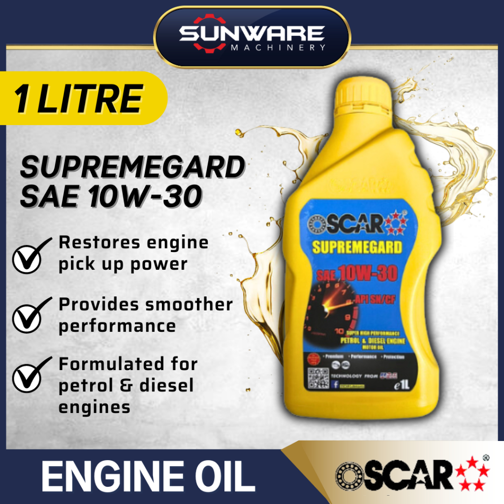 OSCAR SUPREMEGARD Engine Oil SAE 10w30 (SN/CF) 1Liter | Shopee Malaysia