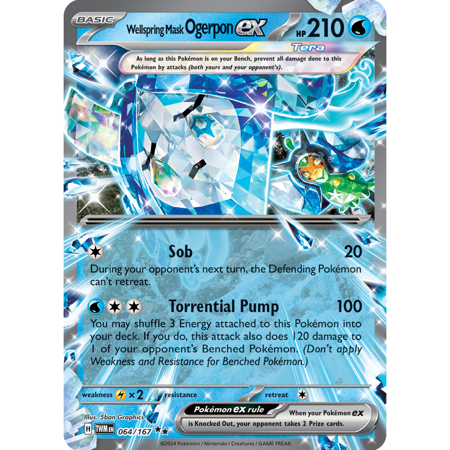 Pokemon TCG SV06 Twilight Masquerade 064/167 Wellspring Mask Ogerpon ex ...