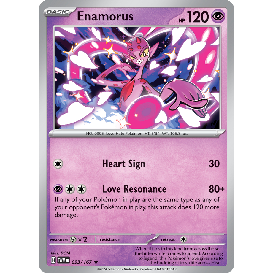 Pokemon TCG SV06 Twilight Masquerade 093/167 Enamorus Rare Normal Art ...