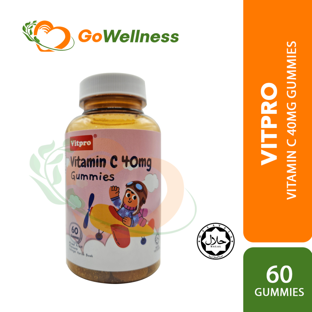 VITPRO VITAMIN C 40MG GUMMIES | 60 Gummies | Mixed Fruit Flavours ...