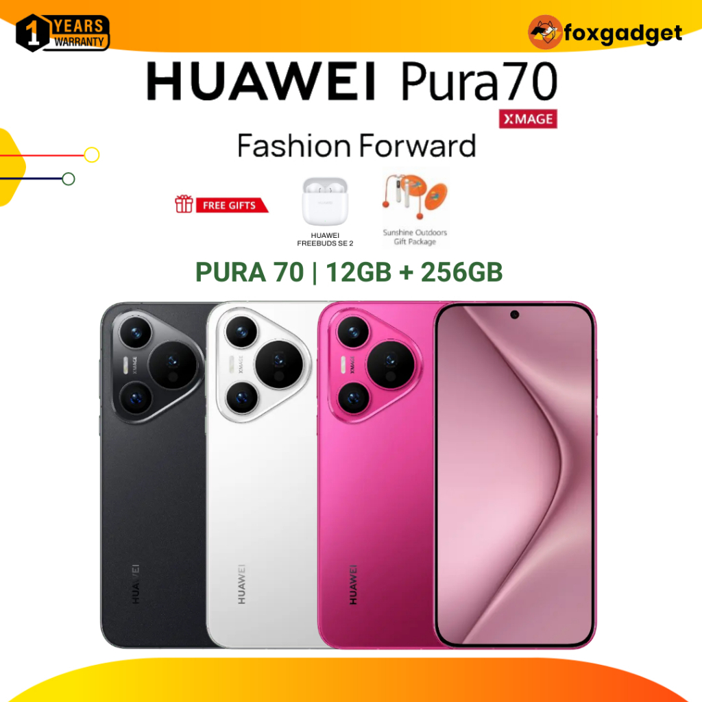 HUAWEI PURA 70 [12GB RAM +256GB ROM] | XMAGE Ultra Lighting Camera | Super Durable Kunlun Glass ...