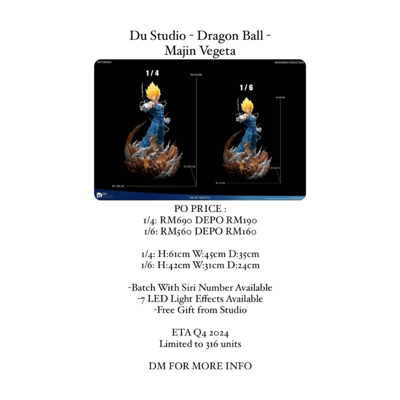 Du Studio - Dragon Ball - Majin Vegeta | Shopee Malaysia