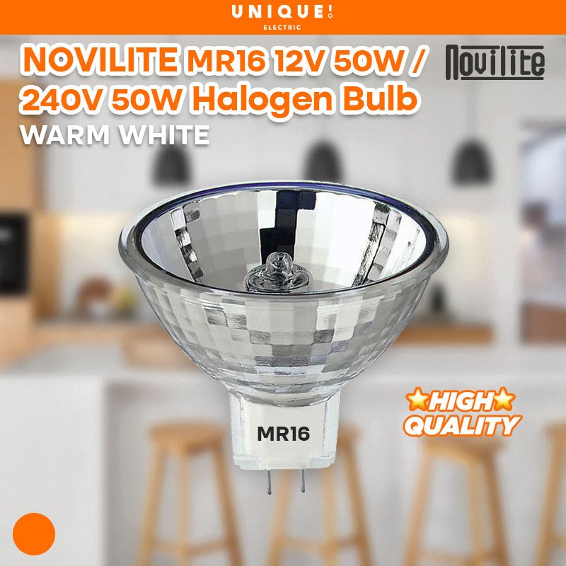 MR16 12V 50W / 240V 50W HALOGEN BULB | WARM WHITE | Shopee Malaysia