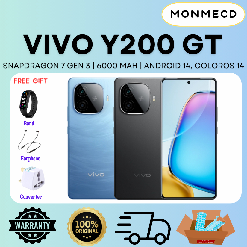 VIVO Y200 GT 6.78 inches Snapdragon 7 Gen 3 AMOLED 6000 mAh 80W wired NFC SmartPhone China Set ...