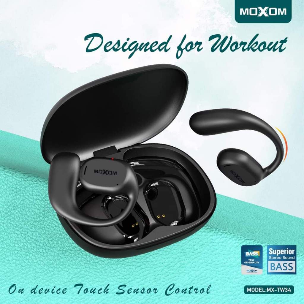 MOXOM MX-TW34 Wireless Earbuds 5.3 Bluetooth Earphone Superior Bass ...