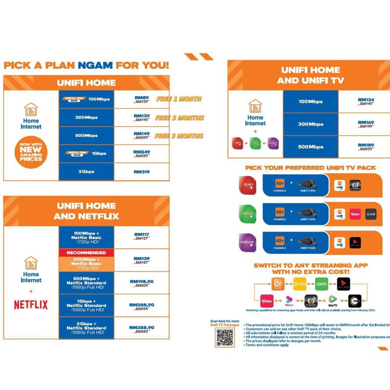 Unifi fibre home broadband unifi promo 300Mbps RM139 Free Netflix ...