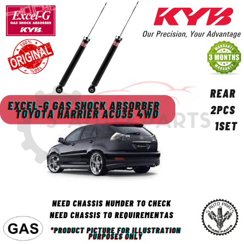 TOYOTA HARRIER ACU35 / MCU35 4WD (REAR) 100% KAYABA (KYB) EXCEL-G GAS ...