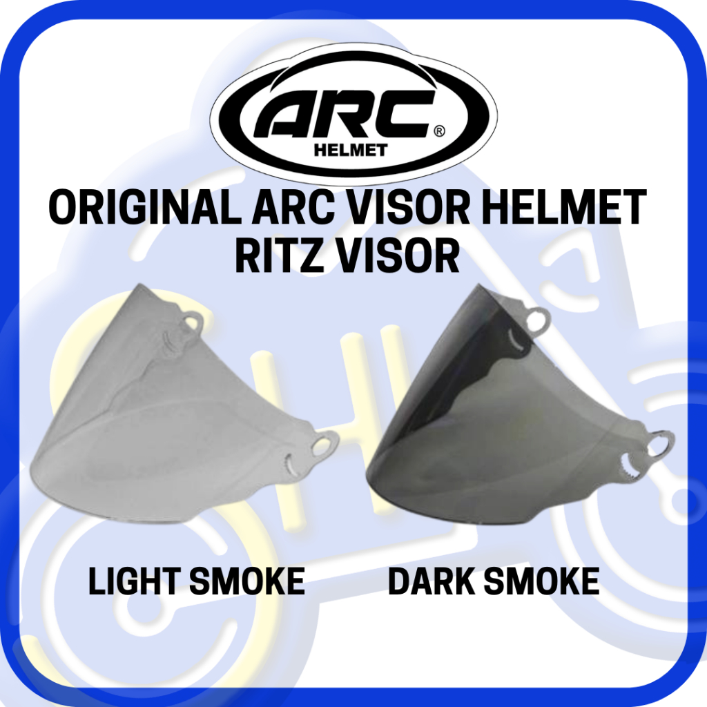 ORIGINAL ARC HELMET VISOR LIGHT SMOKE AND DARK SMOKE ORIGINAL HELMET ...
