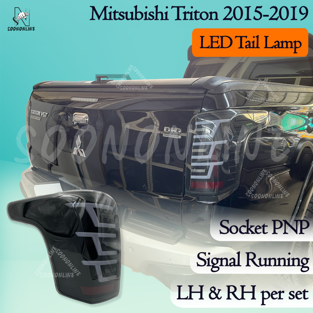Mitsubishi Triton Tail Lamp 2015-2019 with Signal Running LED Lampu ...