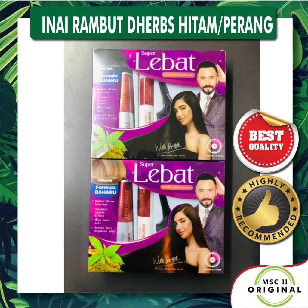 INAI RAMBUT DHERBS - PEWARNA RAMBUT( HITAM & PERANG ) | Shopee Malaysia