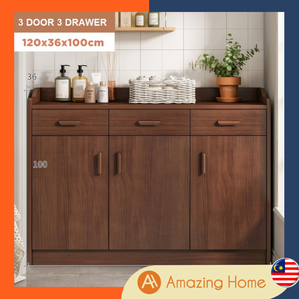 🔥Ready Stock🔥AmazingHome Kitchen Cabinet Sideboard Buffet Kabinet Dapur ...