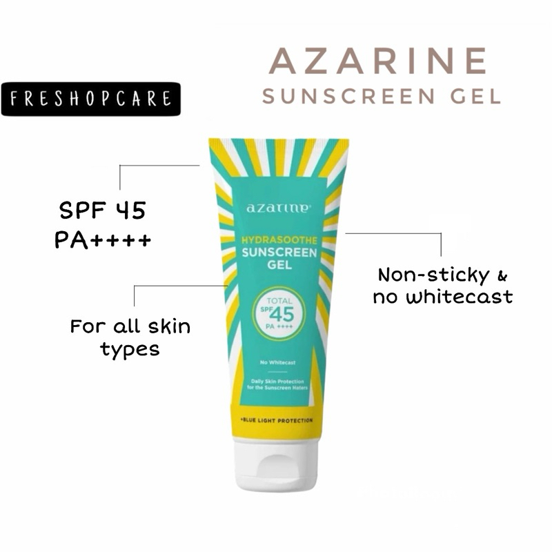 AZARINE. Hydrasoothe Sunscreen Gel SPF45 (50/30ml) | Shopee Malaysia