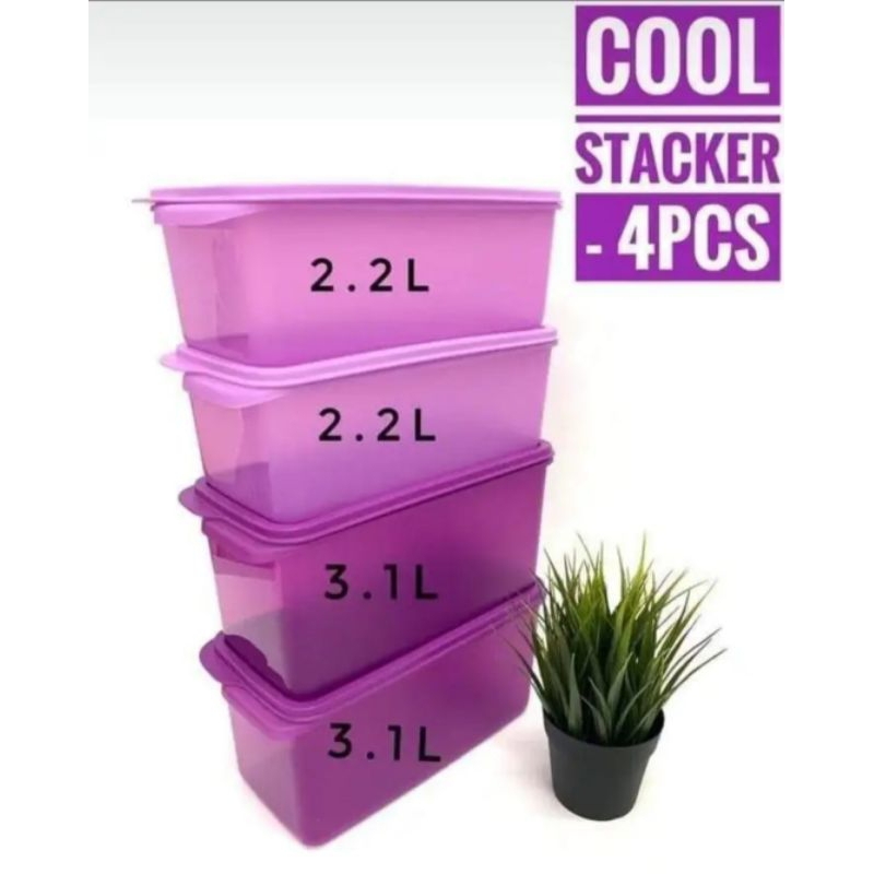 Lelong Tupperware cool stacker set (4pcs) | Shopee Malaysia