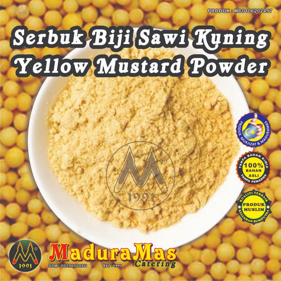 (🔥 Jualan Borong🔥) Serbuk Biji Sawi Kuning / Yellow Mustard Powder (Fine / Extra Fine) 25g,50g ...