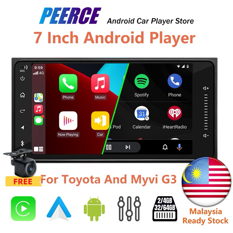 PEERCE 4GB+64GB PEMAIN KERETA ANDROID MYVI GEN3 DAN TOYOTA DENGAN ...