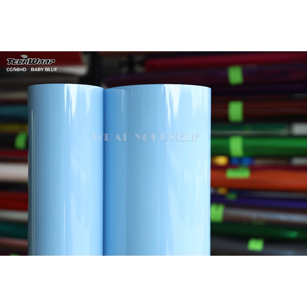 Teckwrap BABY BLUE CG58HD Vinyl Wrap High Gloss Grey Car Wrap Vinyl ...
