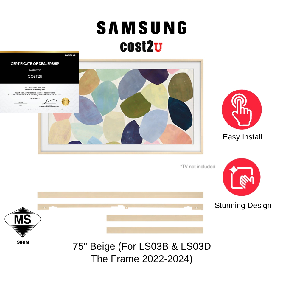 Samsung Customizable Frame 75" (2022-2024) / Easy magnetic attachment ...