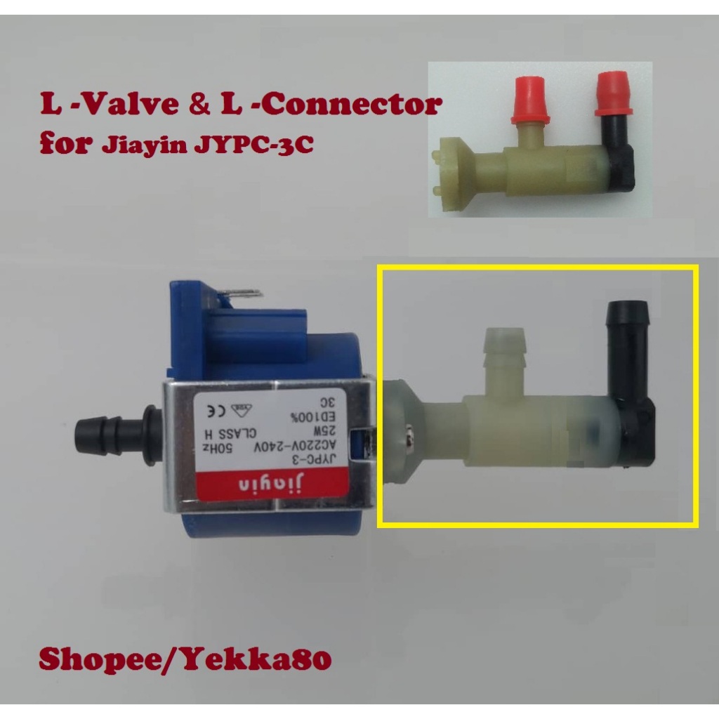 L-Valve & L-Connector for Jiayin JYPC-3C Water Pump Philips Steam Iron ...