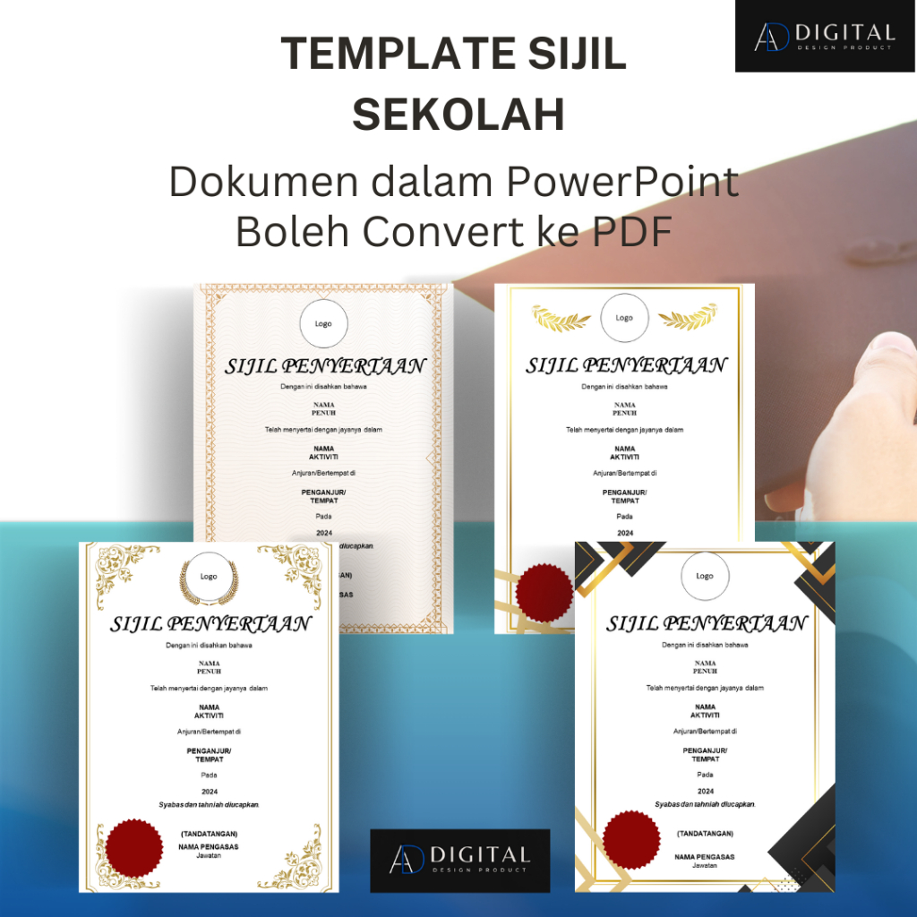 [EDISI 1] Template Sijil Sekolah Klasik/Classic Certificate Templates ...