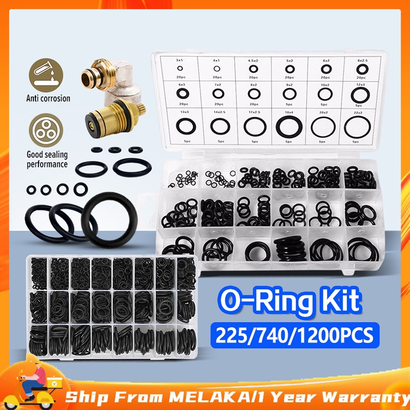 1200Pcs O-ring Rubber Gaskets Seal Ring Set Nitrile Rubber High ...