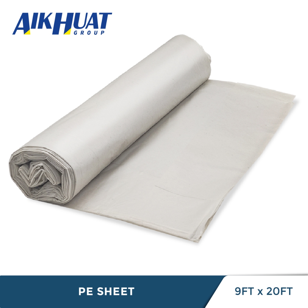 (9ft x 20ft) PE Sheet Plastic Sheet Cover Plastic Wrap Paint Furniture ...