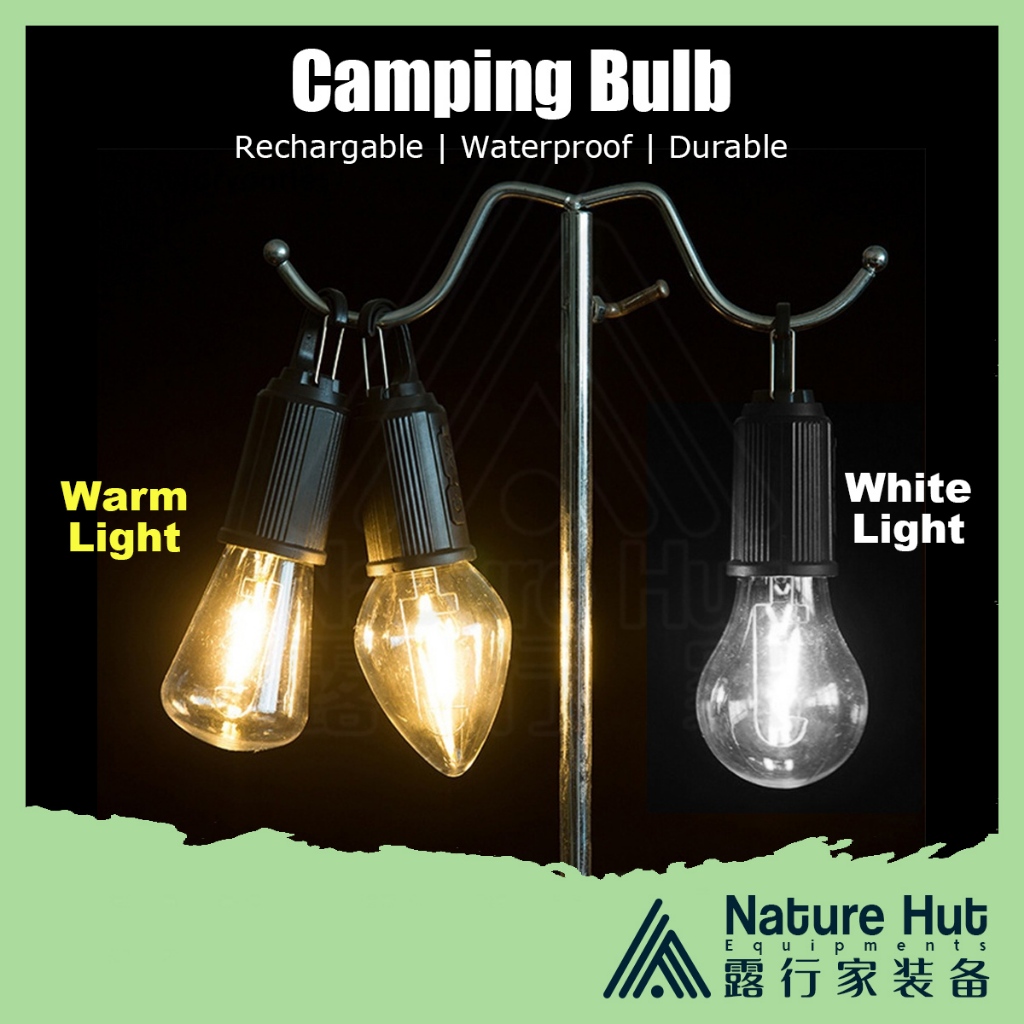 LED Camping Lamp Portable Bulb Light Mini Hook Emergency Light ...