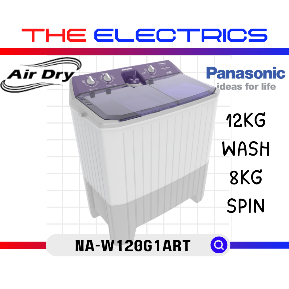 PANASONIC 12KG SEMI AUTO TWIN TUB WASHING MACHINE NA-W120G1 / NA ...