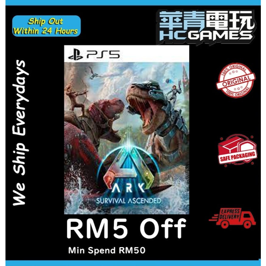 PS5 ARK Survival Ascended (English-Disc-New Seal) 方舟 生存升級 | Shopee Malaysia