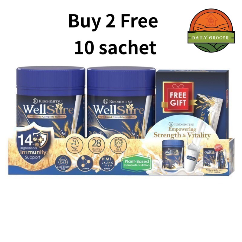 KINOHIMITSU Wellsure 850g X2 FREE 10 sachet on pack | Shopee Malaysia
