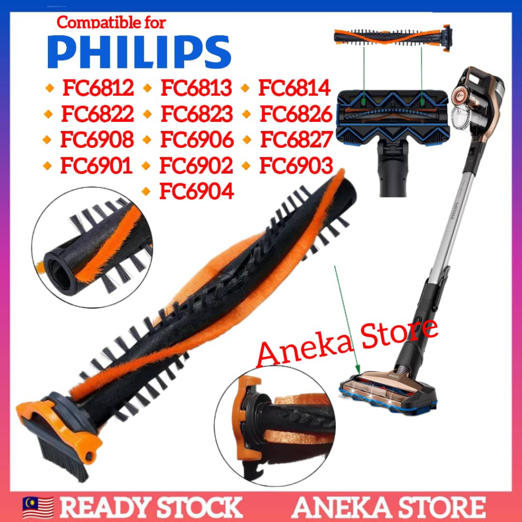Suitable Roller Brush for Philips Vacuum Cleaner Speedpro Max FC6 XC7 ...