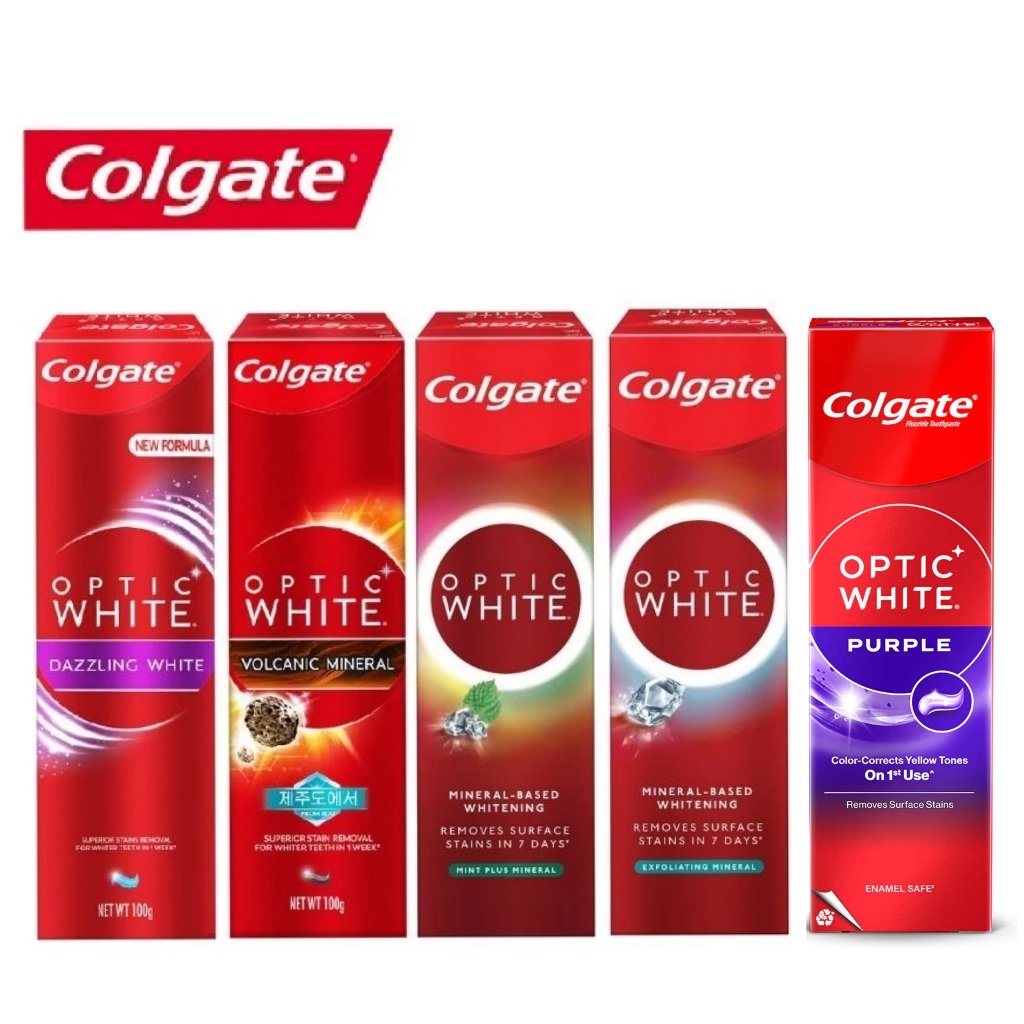 Colgate Optic White Volcanic Mineral / PlusShine / Exfoliating ...