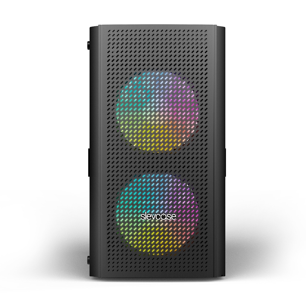 SLEVCASE INSIGHT MICRO ATX CASING / CASE WITH 3 PCS RGB FAN - BLACK ...