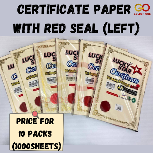 【10PACK=1000 SHEET ! ! !】 Lucky Star / Aplus A4 Certificate Paper ...