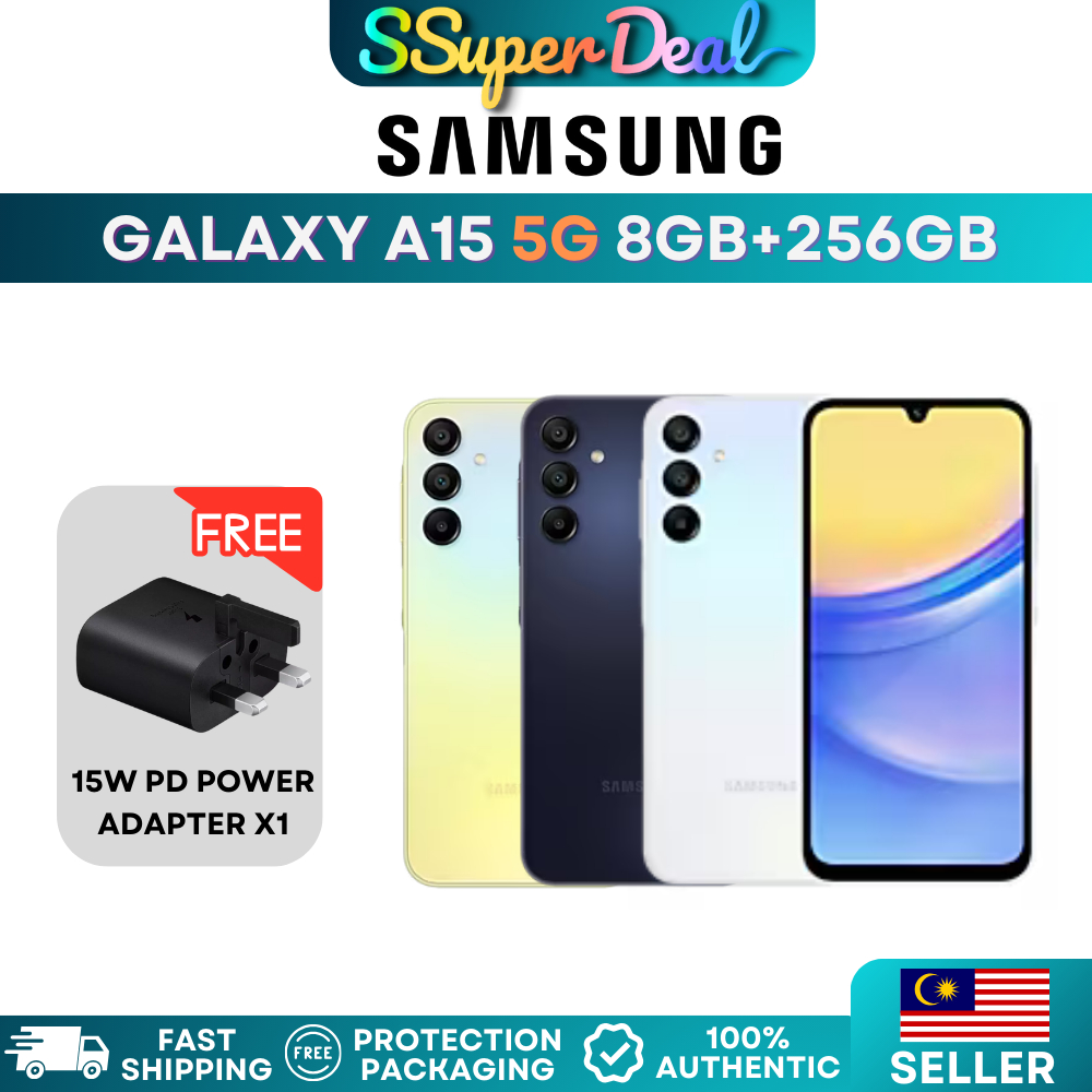 [Free Samsung 15W PD Adapter] Samsung Galaxy A15 5G Smartphone (8GB Ram ...