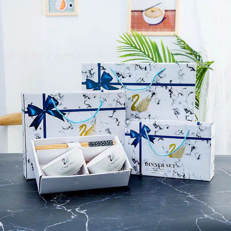 Ceramic Dinnerware Gift Set With Box Bowl Set Mangkuk Pinggan Seramik ...