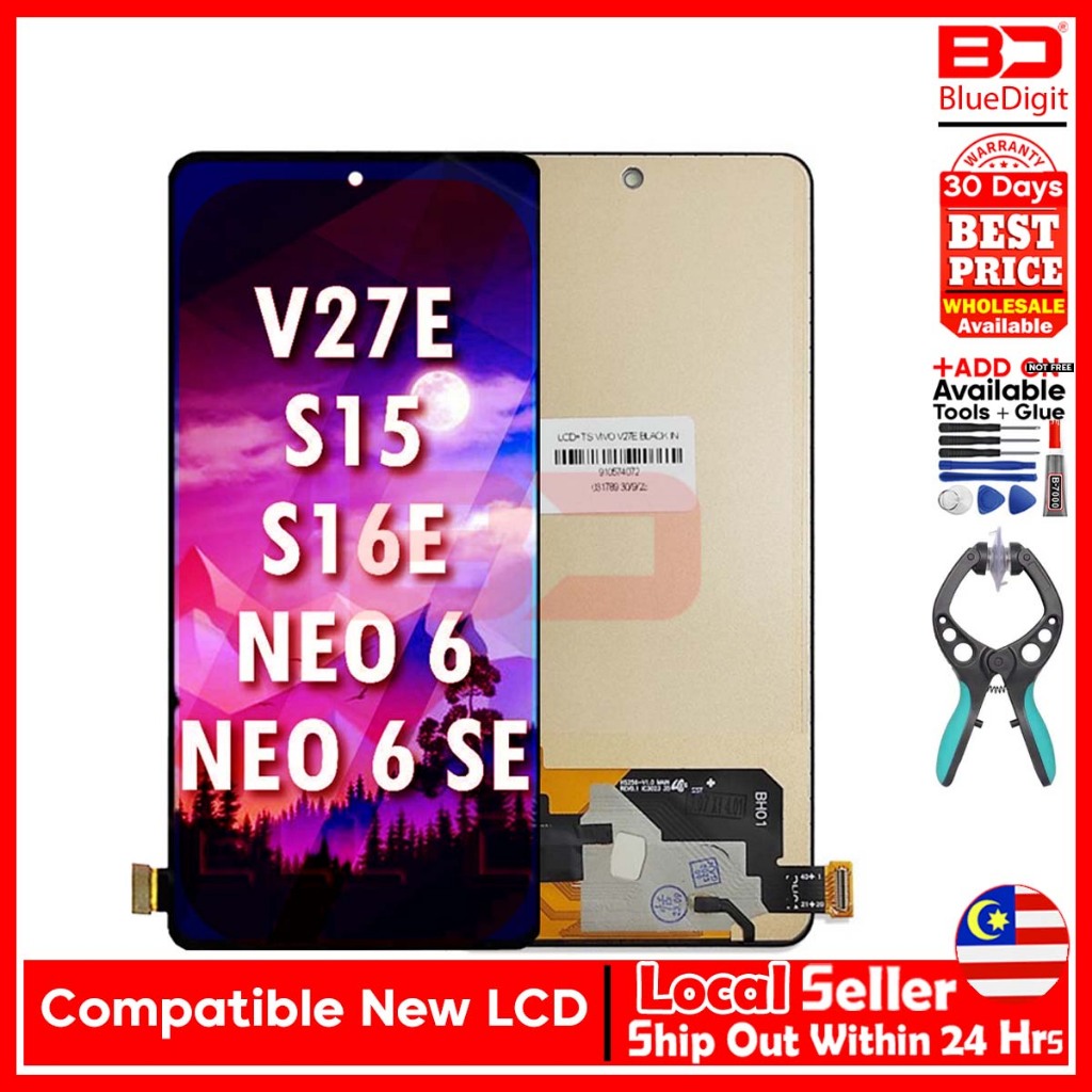OLED LCD Display Touch Screen Compatible For VIVO V27E / S15 / S16E ...