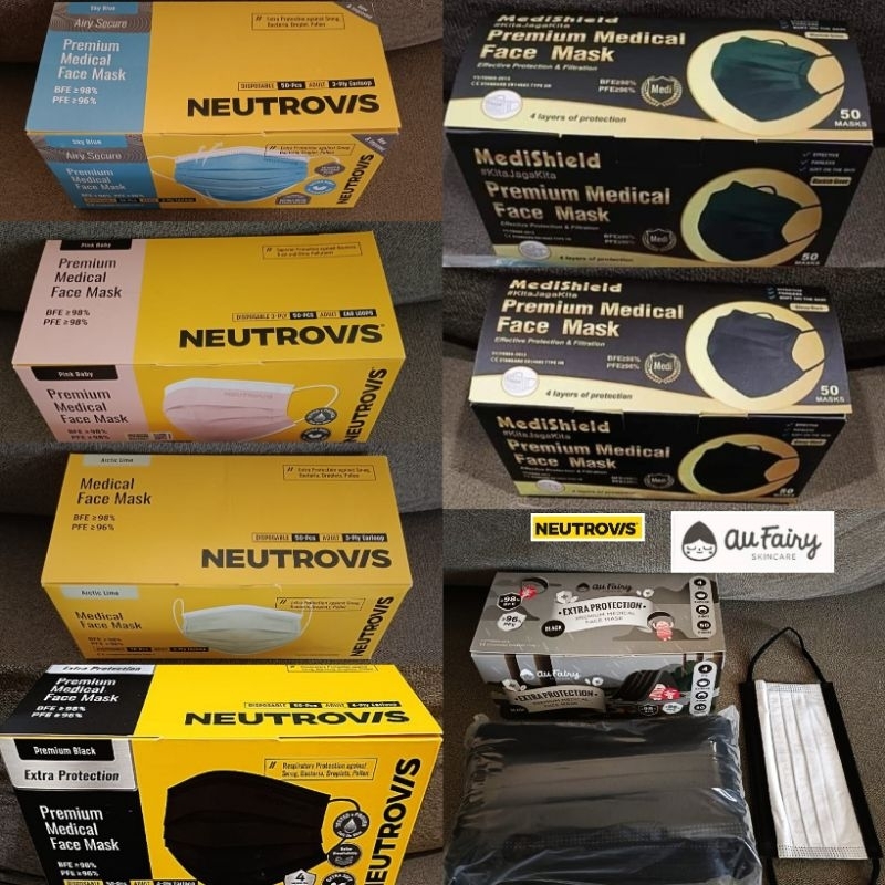 Premium Medical Mask 50pcs ctn price / Topeng Muka Berkualiti Harga ...