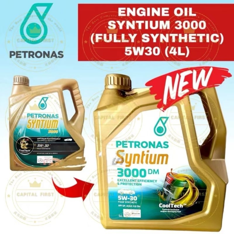NEW STOCK 2024 5W30 Petronas Syntium 3000 5W30 Fully Synthetic Engine ...