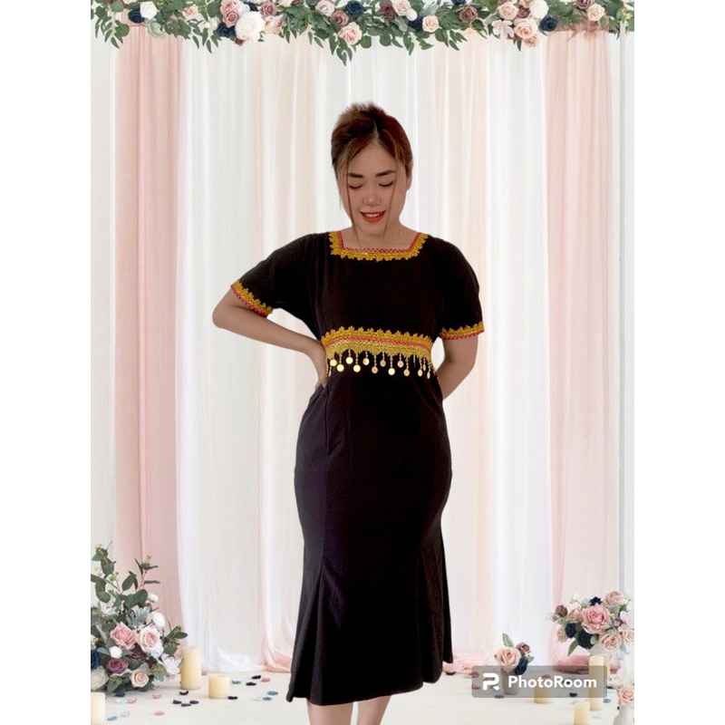 BORNEO DRESS SQUARE NECK MERMAID TATING LOCENG | Shopee Malaysia